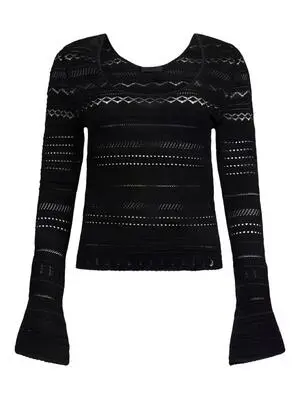 Liu Jo Lace-stitch Bell-cuff Jumper