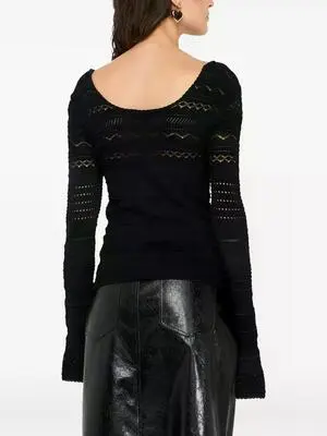 Liu Jo Lace-stitch Bell-cuff Jumper