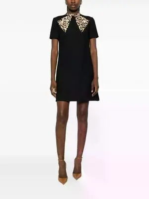 Valentino Garavani Leopard-print Bow Mini Dress