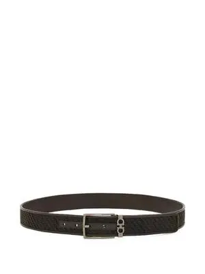 FERRAGAMO Woven-texture Belt - Brown