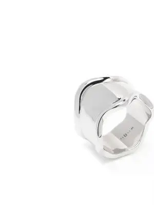 ESHVI Wave Brass Ring - Silver