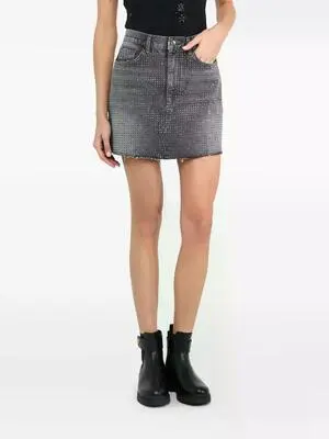 Liu Jo Frayed Hem Denim Skirt