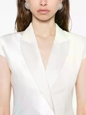 SILK LOVE & LACE Asymmetric Dress - White