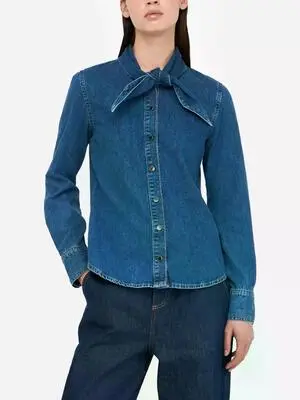 Liu Jo Denim Scarf Collar Shirt