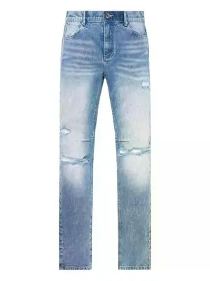 RtA Bryant Cross-print Skinny Jeans - Blue
