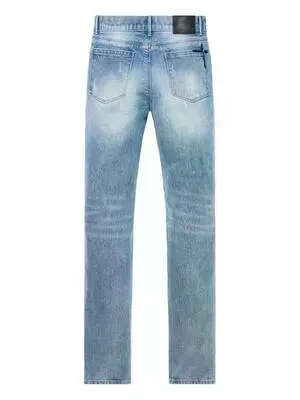 RtA Bryant Cross-print Skinny Jeans - Blue