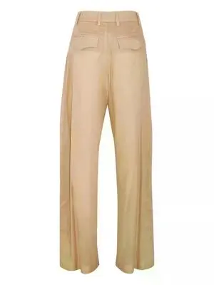 THELATEST Pleated Wide Leg Trousers - Neutrals