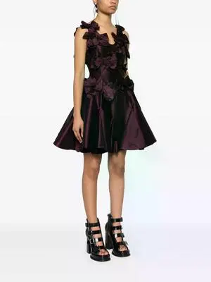 Viktor & Rolf Bow Bouquet Mini Dress - Purple