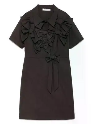 Viktor & Rolf Bow Bouquet Mini Dress - Brown