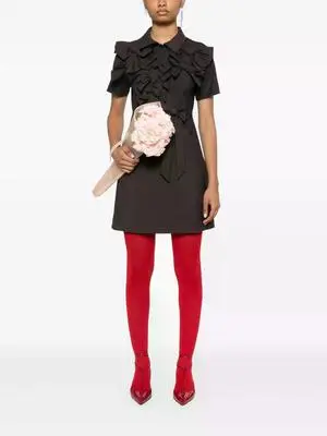 Viktor & Rolf Bow Bouquet Mini Dress - Brown
