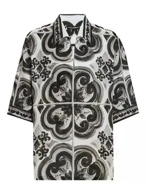Dolce & Gabbana Majolica-print Shirt - Black