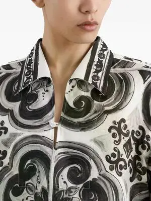 Dolce & Gabbana Majolica-print Shirt - Black