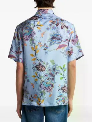 Etro Peacock-print Silk Shirt