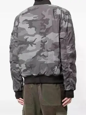 Alpha Industries Camouflage-print Bomber Jacket - Black Camo