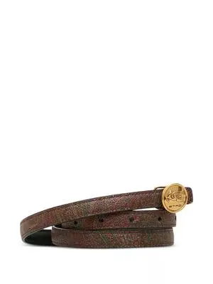 Etro Paisley-pattern Circular-buckle Belt