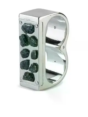 PARTS OF FOUR Plate Double Ring - Silver
