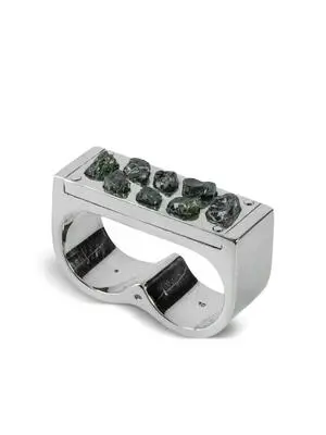 PARTS OF FOUR Plate Double Ring - Silver