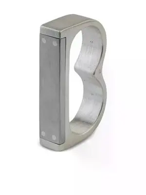 PARTS OF FOUR Plate Double Ring - Silver