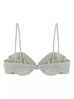 MC2 SAINT BARTH Salina Lurex Bralette Bikini Top - Silver