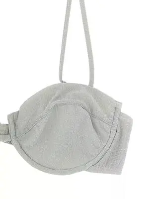 MC2 SAINT BARTH Salina Lurex Bralette Bikini Top - Silver