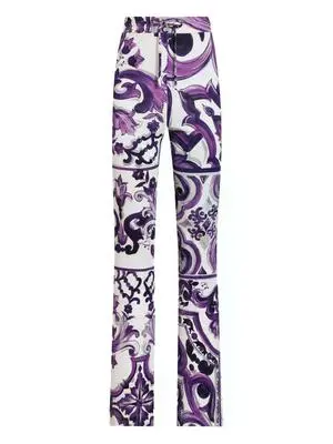 Dolce & Gabbana Graphic-print Trousers - White