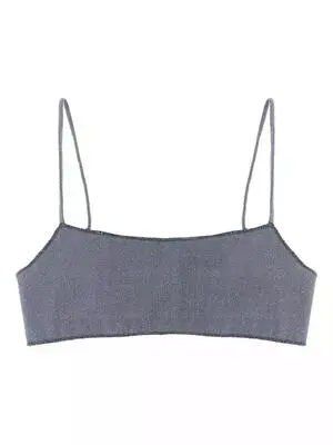 MC2 SAINT BARTH Sadie Lurex Bralette Bikini Top - Blue