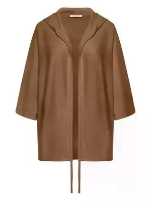 Max Mara Hooded Wool Cardigan-coat