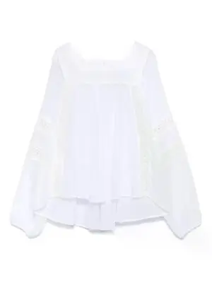 PNK Lace-insert Cotton Blouse