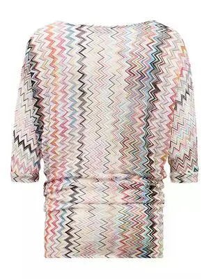 Missoni Zigzag-pattern Three-quarter-sleeve Top
