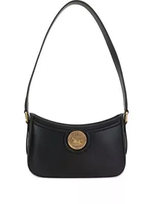 Chloé Leather Shoulder Bag With Logo Plaque