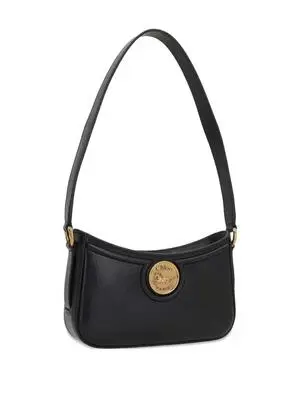 Chloé Leather Shoulder Bag With Logo Plaque
