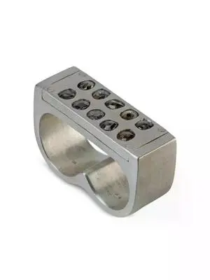 PARTS OF FOUR Plate Double Ring - Silver