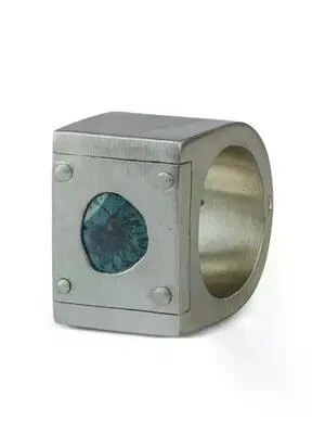 PARTS OF FOUR Plate Single Blue Diamond Ring