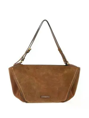 GIANNI CHIARINI Bloom Suede Tote Bag - Brown