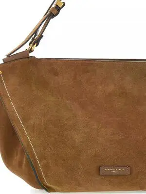 GIANNI CHIARINI Bloom Suede Tote Bag - Brown