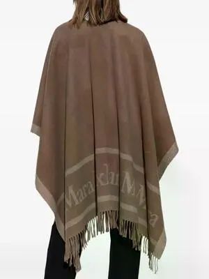Max Mara Fringed Shawl Poncho