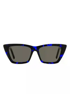 Saint Laurent Cat-eye Rectangular Sunglasses - Blue
