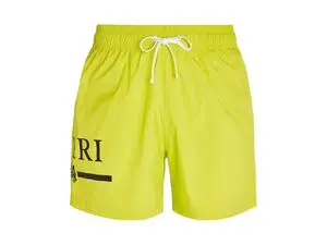 Amiri Ma Bar Logo Swim Trunks - Lime
