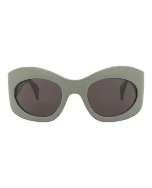 Gucci Shield Frame Recycled Acetate Sunglasses - Green Green Grey (gg1463s/30014463/004)