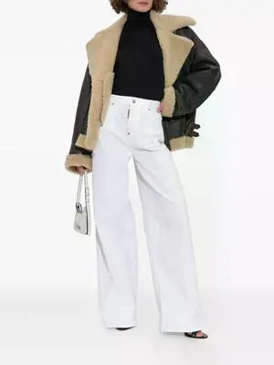 Dsquared2 High-waist Jeans With Logo Patch - White