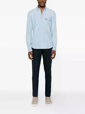 BOSS Tapered-leg Cotton-blend Trousers