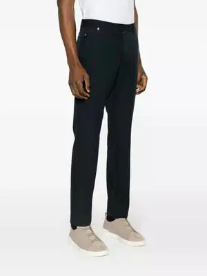 BOSS Tapered-leg Cotton-blend Trousers
