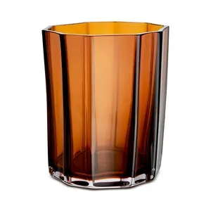 ORREFORS Reed Votive Candle Holder - Medium Orange