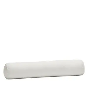 BOLL & BRANCH Linen Velvet Paneled Bolster Pillow With Insert - White