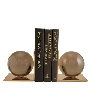Jonathan Adler Globo Bookend Set - Brown