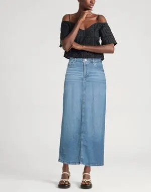 Ag Pencil Denim Skirt With Logo