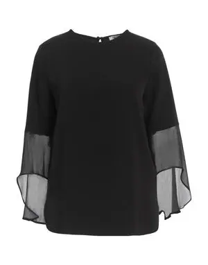 Calvin Klein Crepe Top With Bell Sleeves