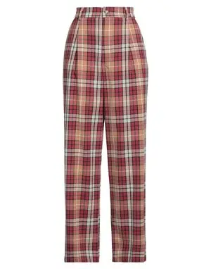 VICOLO Tartan Flannel Wide-leg Pants