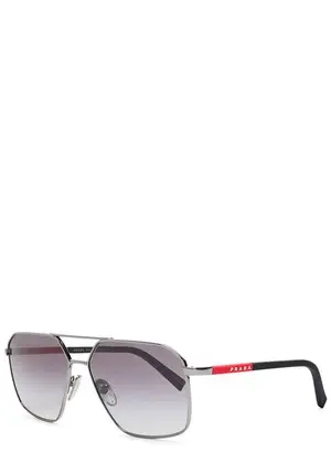 Prada Aviator-style Sunglasses - Silver