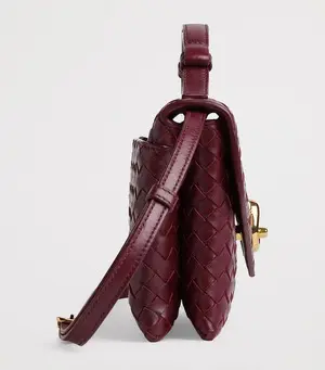 Bottega Veneta Leather Knot Lock Top Handle Bag - Red
